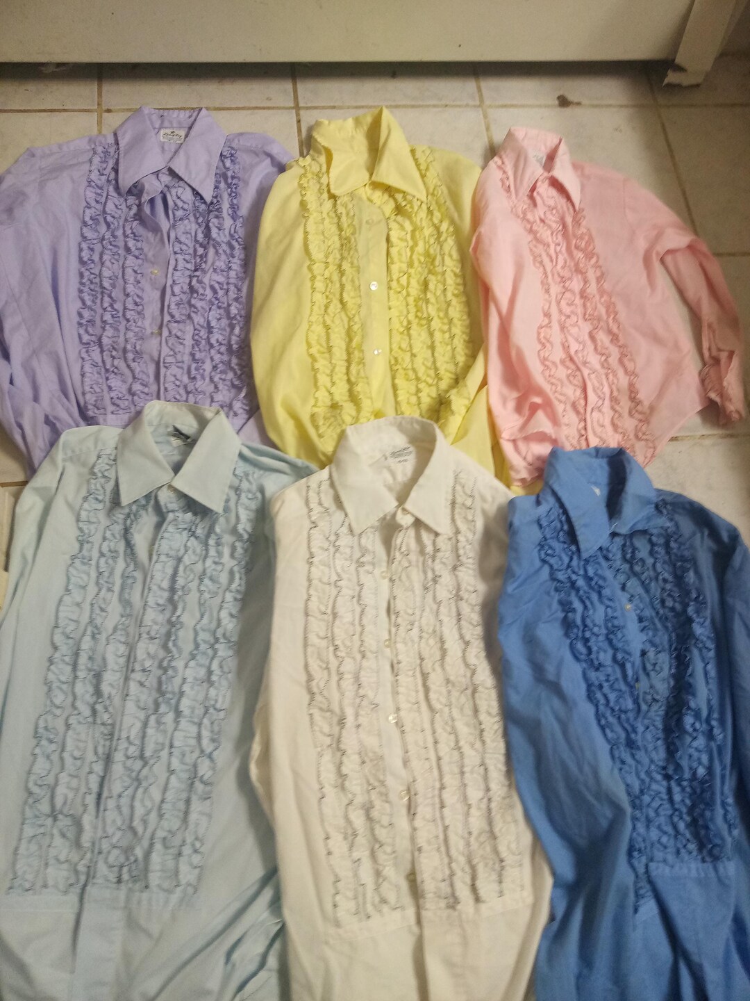 Vintage Ruffle Tuxedo Tux Shirt Men Small Medium Large 1970 Wedding ...