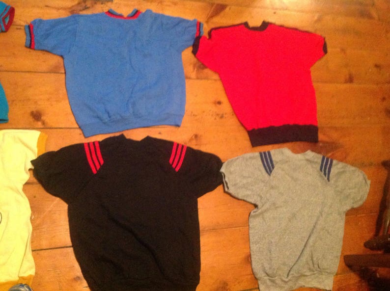 Vintage Short Sleeve Sweatshirt Men's Made USA Iron on 1970s 80s New ...