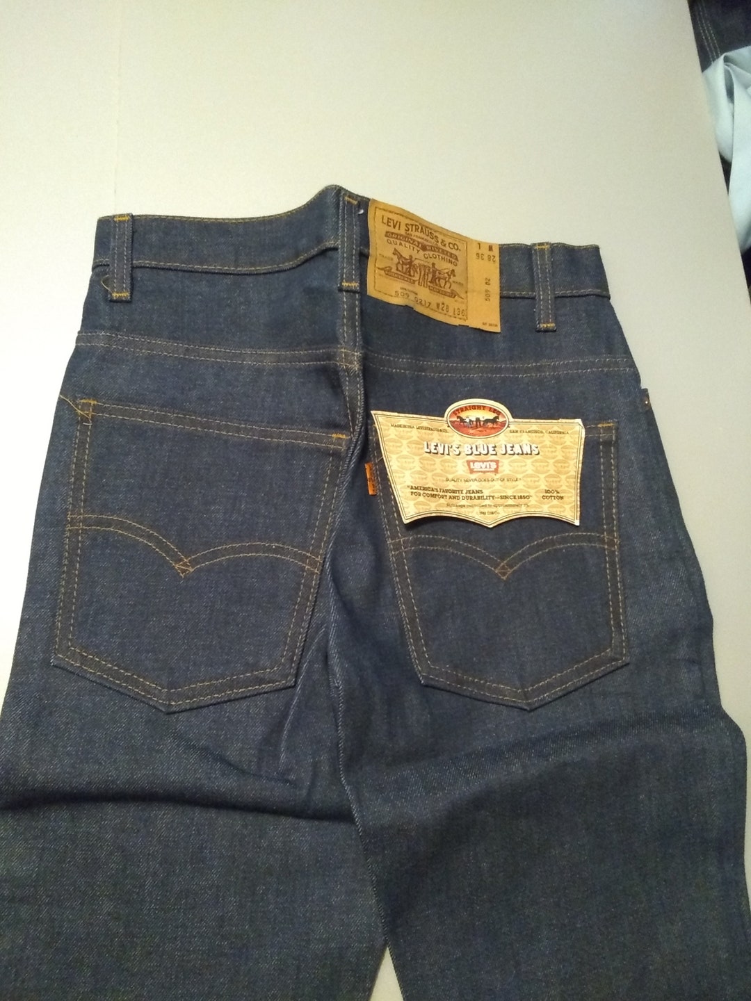 Levi 509 Vintage Pant Nos Deadstock Indigo Rigid Unwashed Denim Jean ...