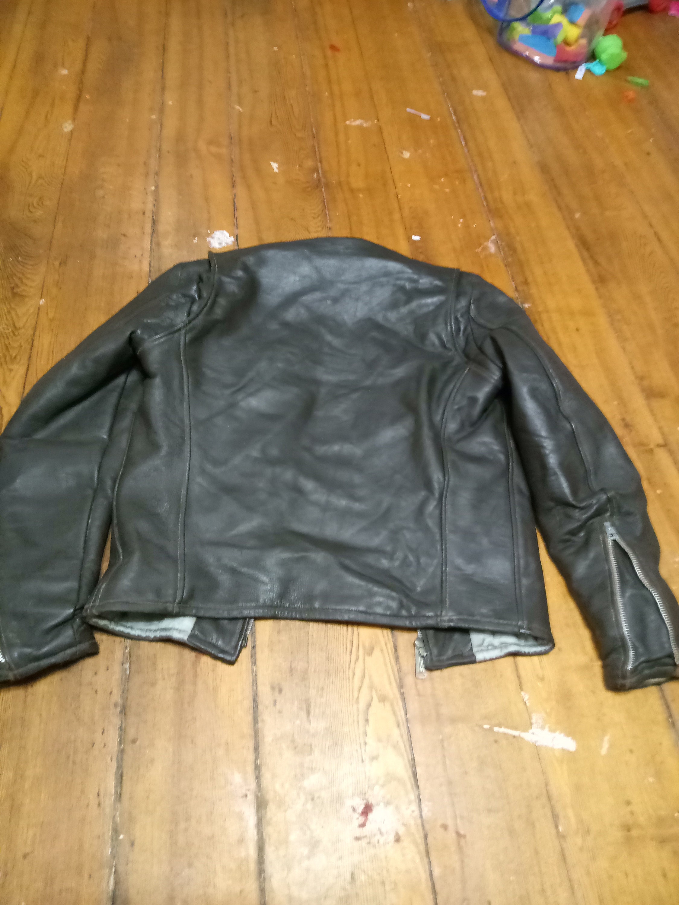 Steer Hide Vintage Deadstock Cafe Racer 1970 Motorcycle Cowhide Leather ...