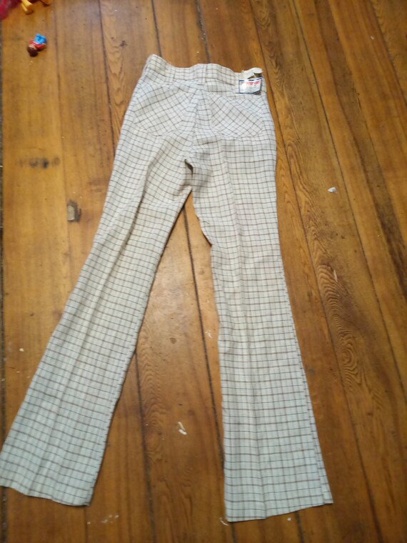 Wrangler 1970 plaid Vintage deadstock disco men jean … - Gem