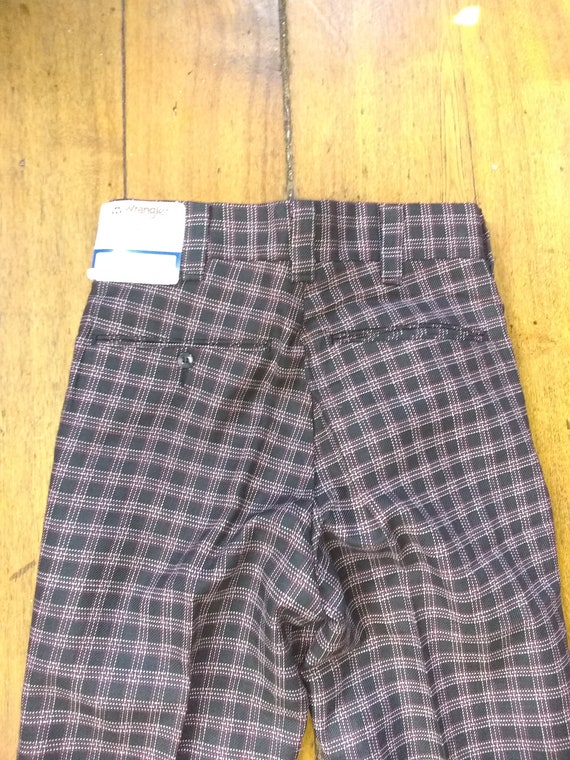 Wrangler 1970 plaid Vintage deadstock disco men jean … - Gem