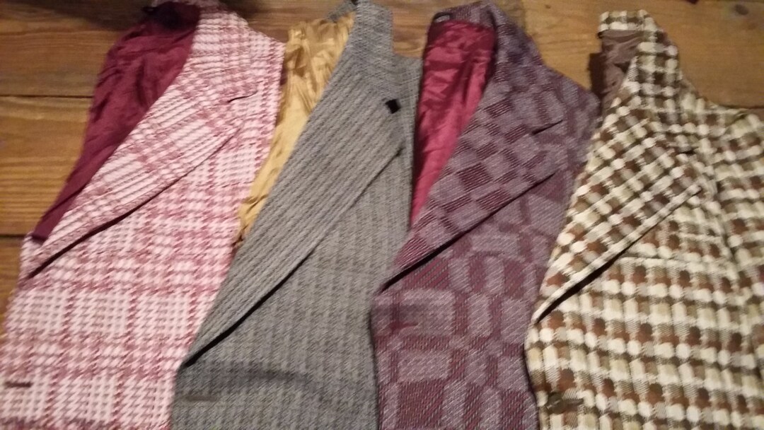 Vintage Deadstock Men Polyester Pimp Sport Jacket Disco Pattern Leisure ...