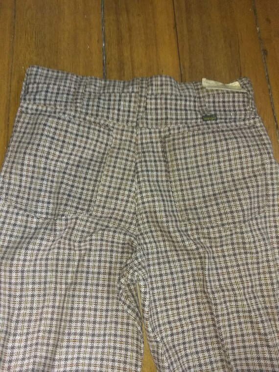 Wrangler 1970 plaid Vintage deadstock disco men jean … - Gem