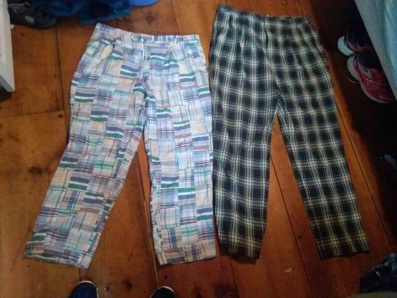 Vintage Slax Trousers Dress Men's Plaid Golf Pants Cotton | Etsy