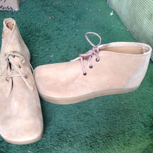 Deadstock Vintage Anne Kalso Earth Shoes Boots Suede Negitive Heel 1970 ...