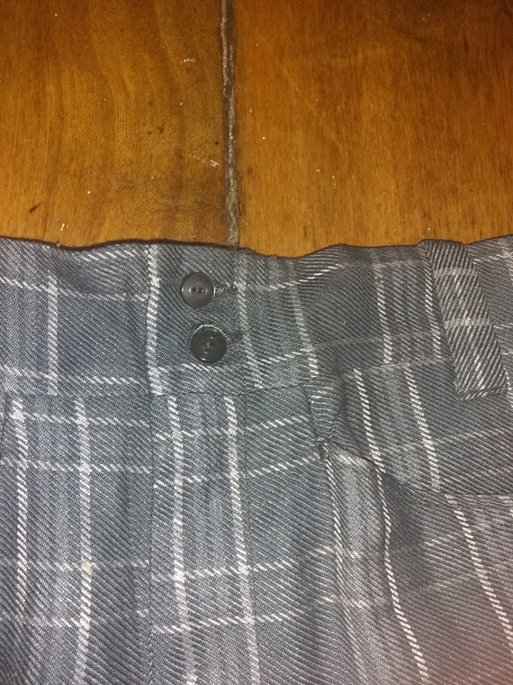 1970 plaid Vintage deadstock disco men jean USA pant … - Gem