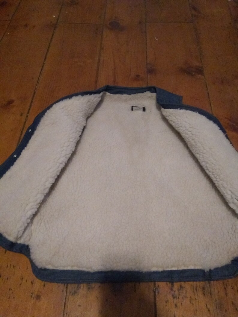 Maverick Deadstock Vintage Sheep Lined Vest 1970's Denim Unwashed Rigid ...