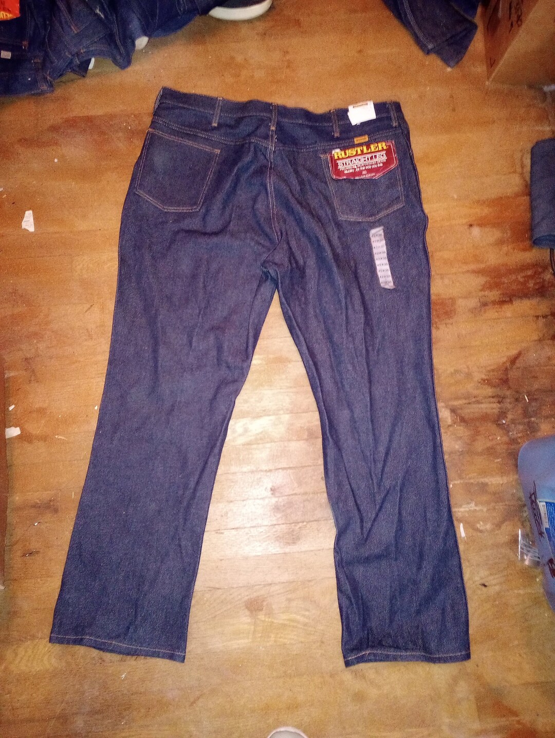 Rustler Vintage Rigid Unwashed Nos Deadstock Straight Leg Hi Rise Jean ...