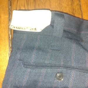 Deadstock Vintage Campus Striped Pant Flare Bellbottom Hi Rise Rayon ...