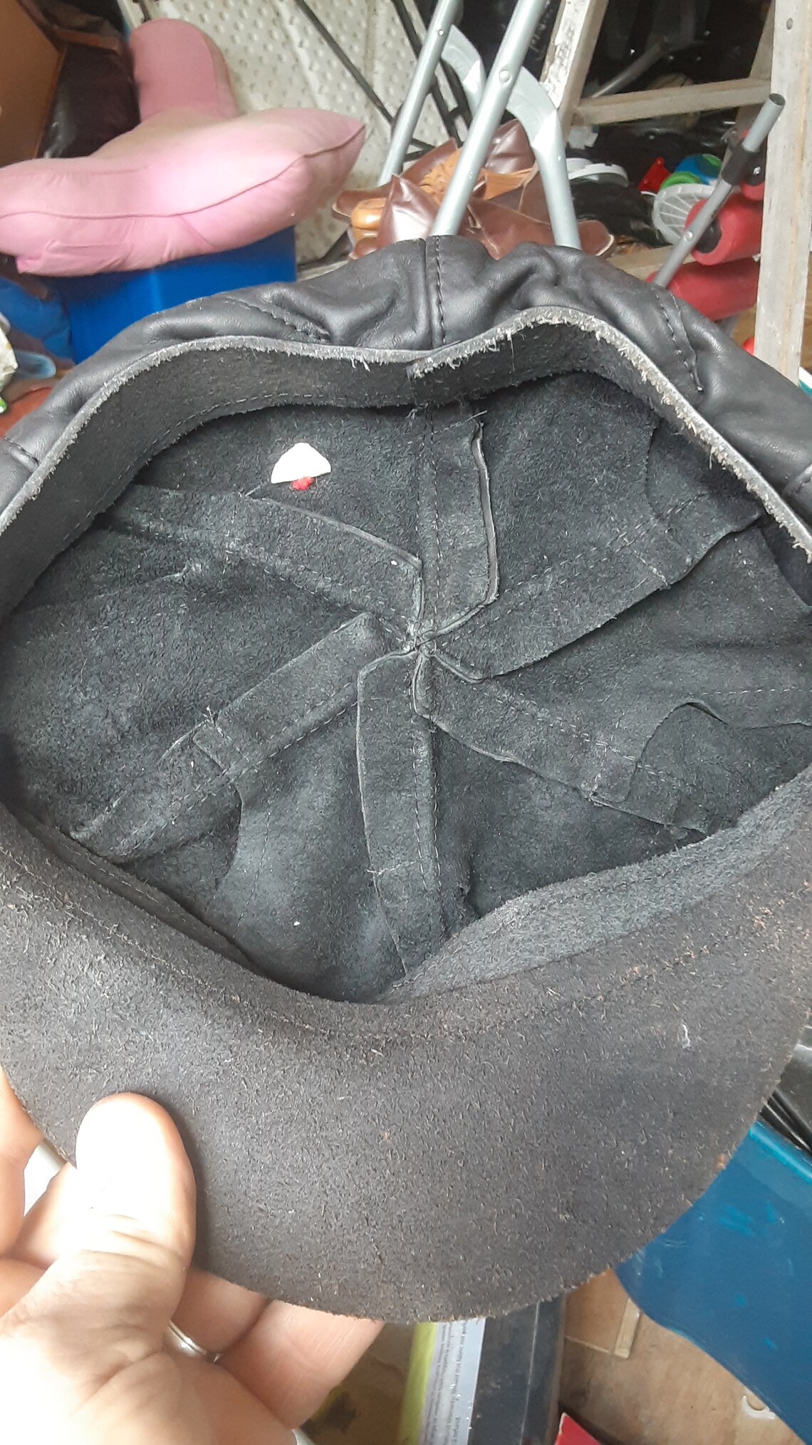 Deadstock Vintage Leather Hat Bando Biker Motorcycle Gangster New 1970 ...