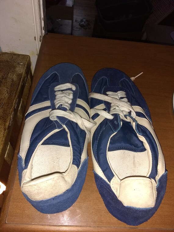 1970 vintage deadstock sneaker shoe low top nylon sue… - Gem