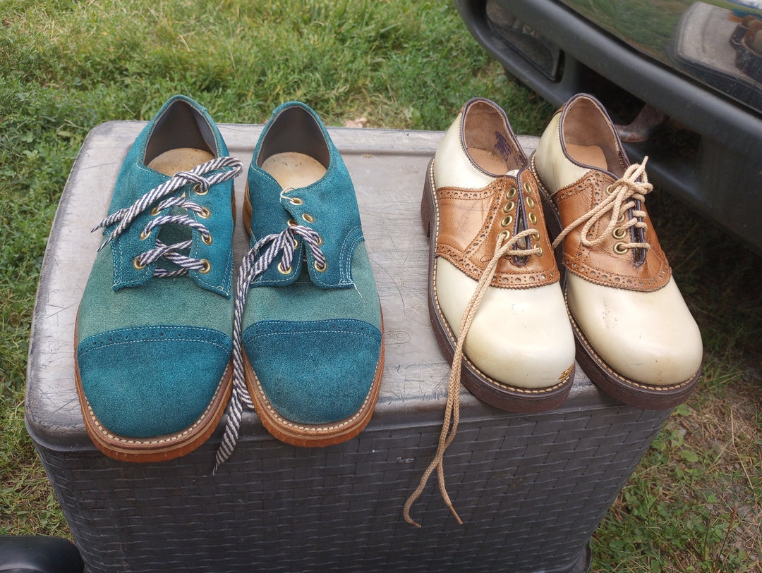 American Walker 1970 Deadstock Vintage Two Tone Men 7.5 or 8 Shoe ...