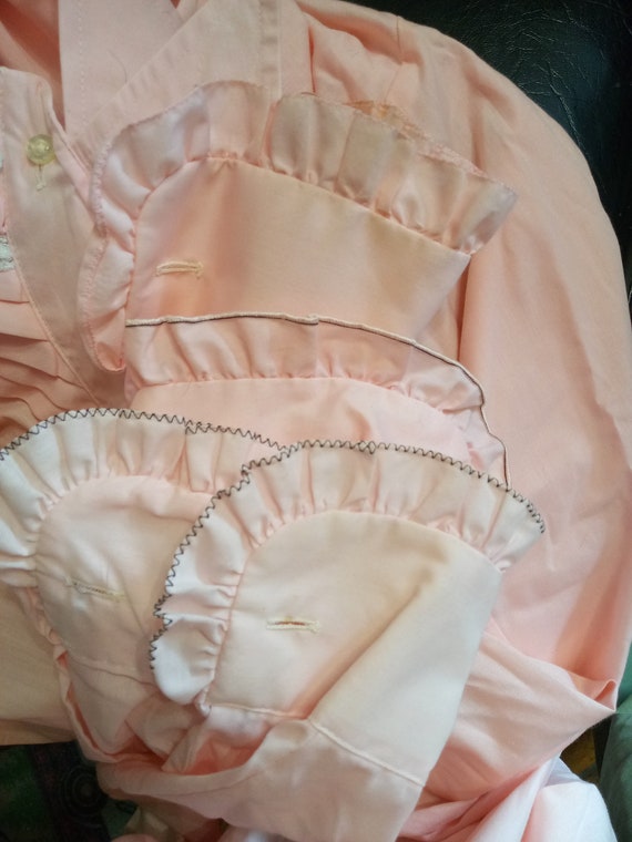 Vintage pink ruffle tuxedo tux shirt boys 10 11 12 13… - Gem