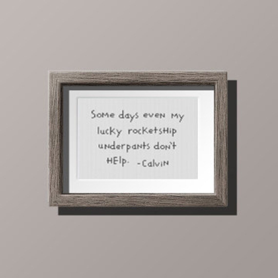 Calvin and Hobbes Rocketship Quote Counted Cross-stitch | Etsy