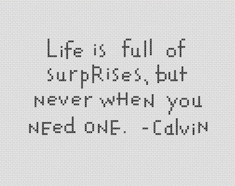 Calvin and Hobbes Rocketship Quote Counted Cross-stitch | Etsy