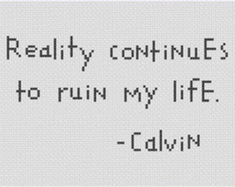 Calvin and Hobbes Rocketship Quote Counted Cross-stitch | Etsy