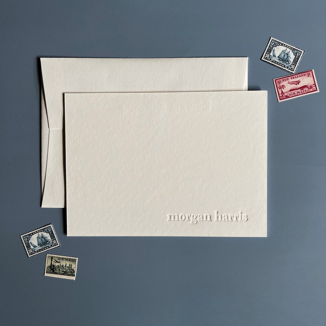 Personalized Letterpress Stationery/custom Letterpress Stationary ...