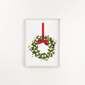 Christmas Wreath Paint by Number Kit/color by Number Kit/custom Paint ...