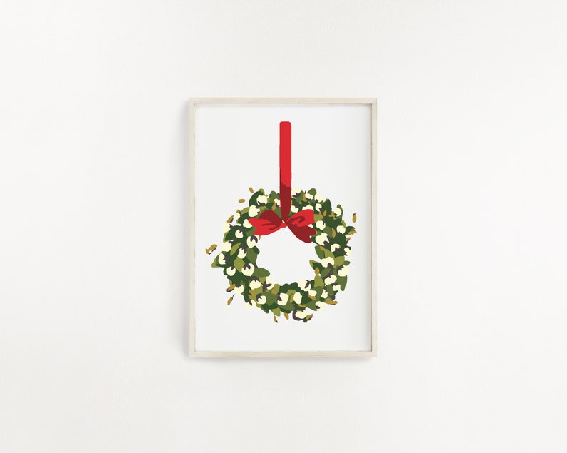 Christmas Wreath Paint by Number Kit/color by Number Kit/custom Paint ...