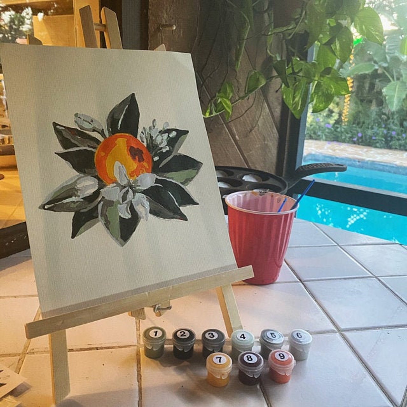 Orange Blossom Paint by Number Kit/color by Number Kit/mothers | Etsy