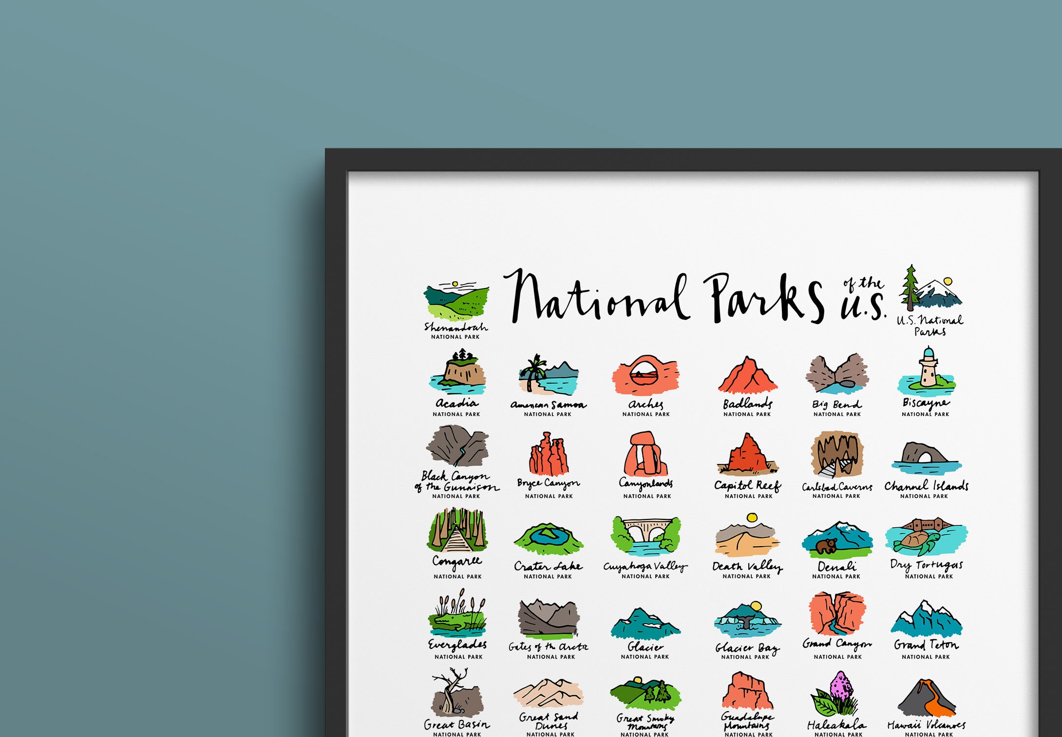 National Parks Paint by Number Kit/color by Number Kit/custom - Etsy