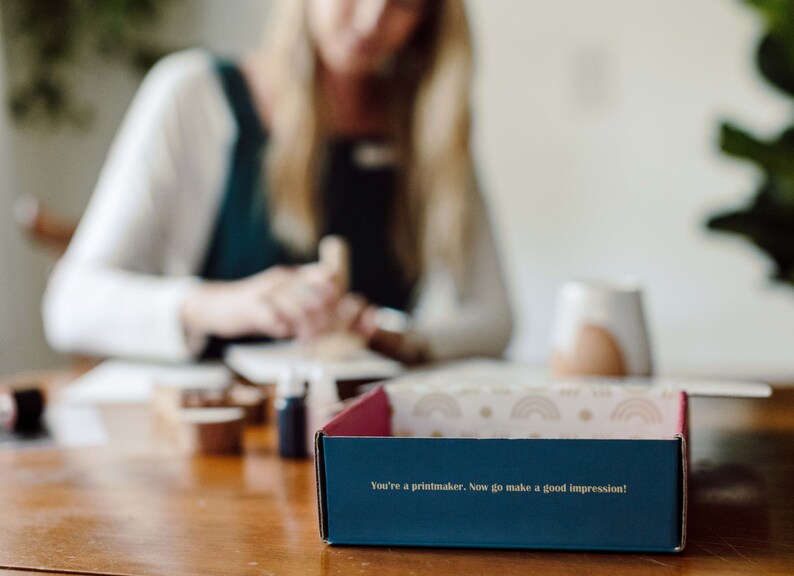 Cherry Blossom Wood Block Printing Kit / Printmaking Kit/ - Etsy
