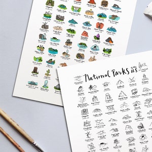 National Parks Paint by Number Kit/color by Number Kit/custom - Etsy