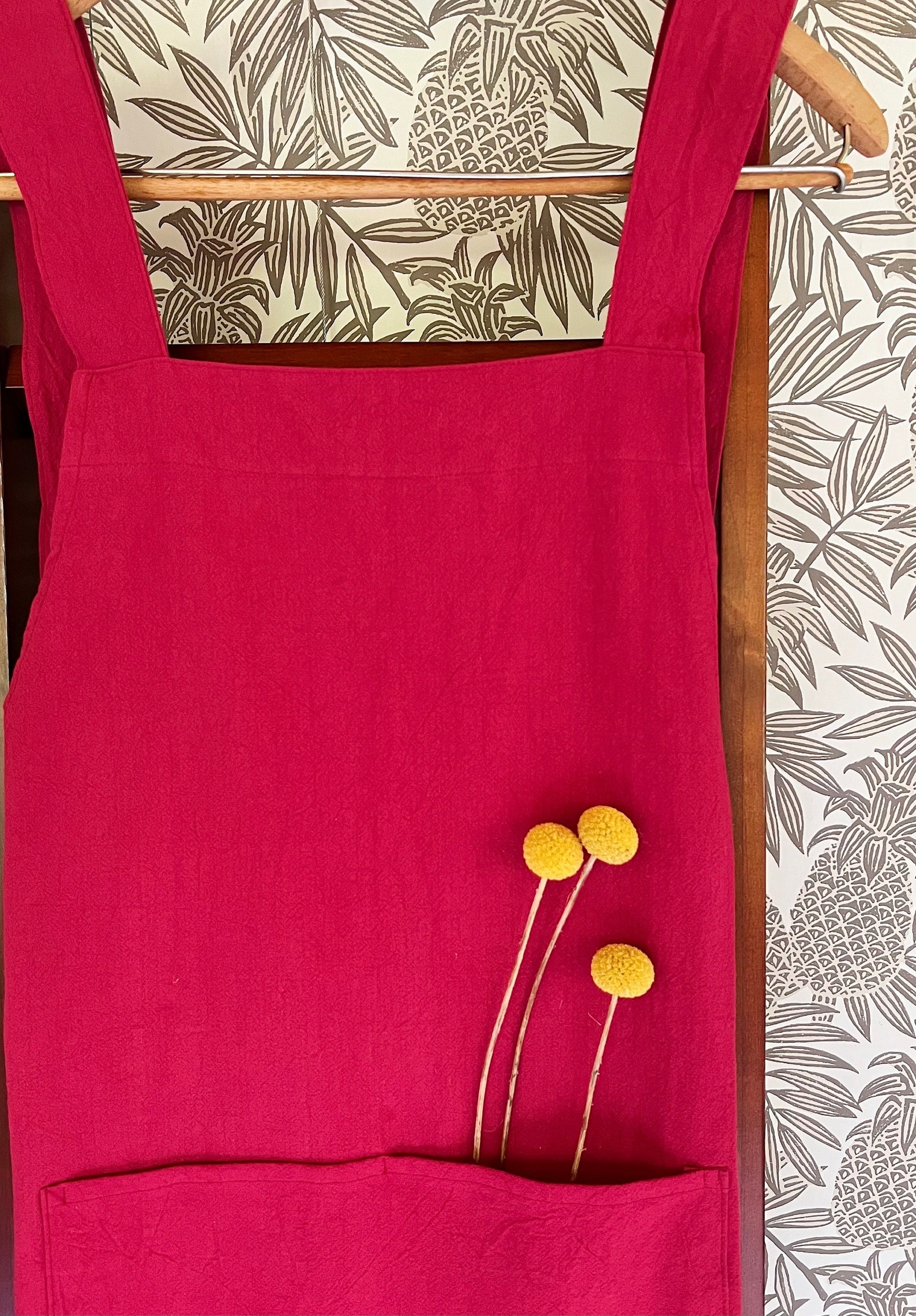 Cross Back Apron/cotton Apron/artists Apron/korean Style Apron/painters ...