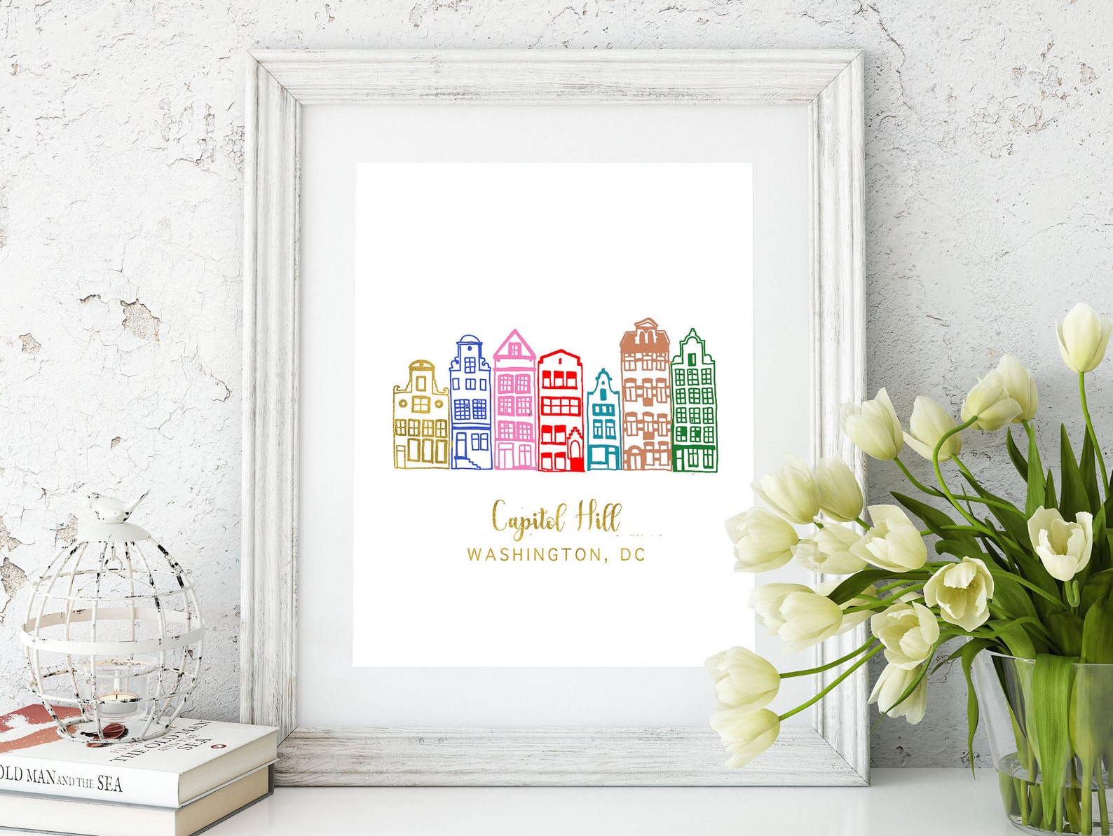 Capitol Hill Foil Print/ Washington DC Foil Print/ DC Print/ Washington ...