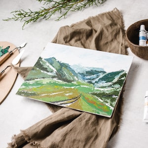 Mountain Valley Landscape Painting Kit/palette Knife Painting Kit ...