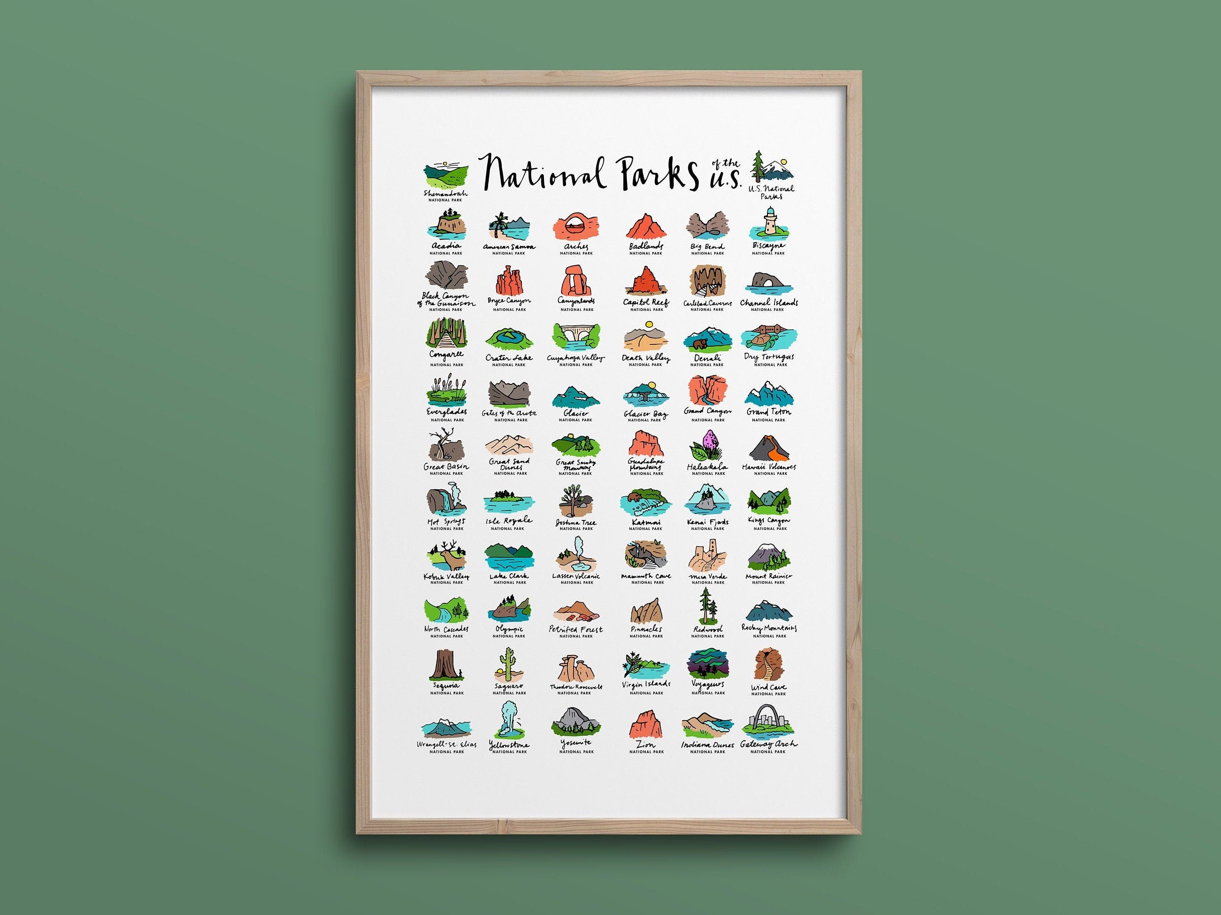 National Parks Paint by Number Kit/color by Number Kit/custom - Etsy