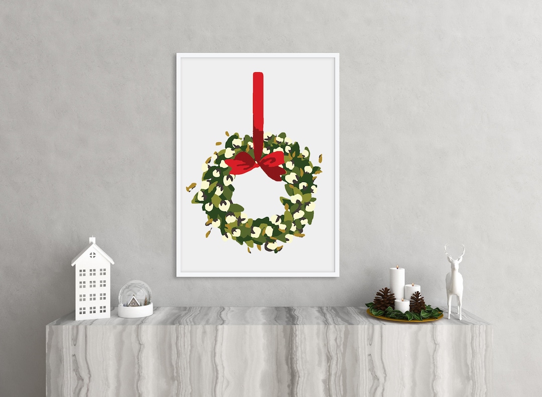 Christmas Wreath Paint by Number Kit/color by Number Kit/custom Paint ...