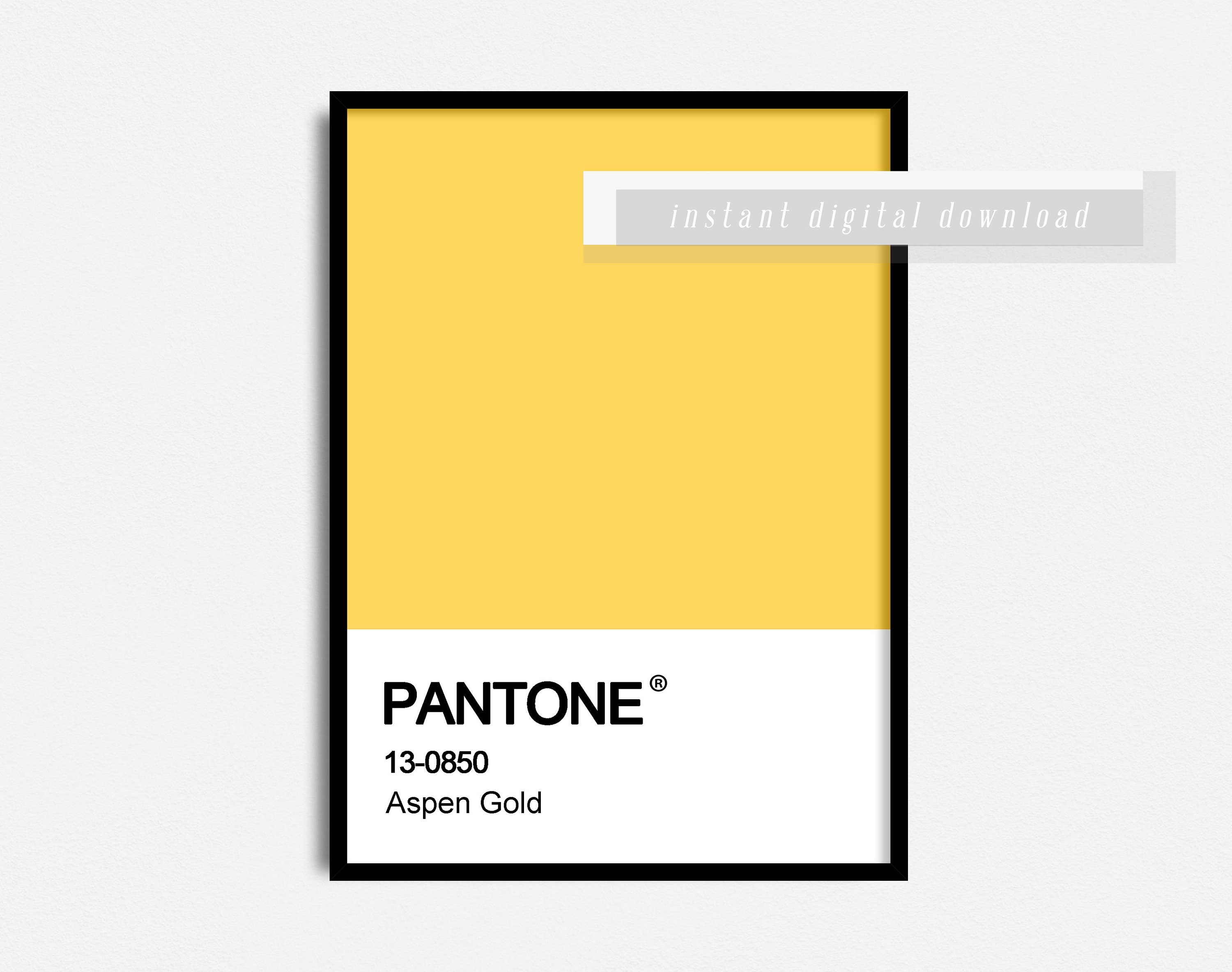 Pantone color impresión / pantone Aspen oro color amarillo del | Etsy