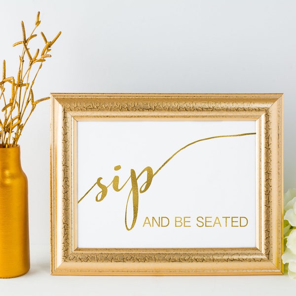 Sip and Be Seated Sign - Etsy