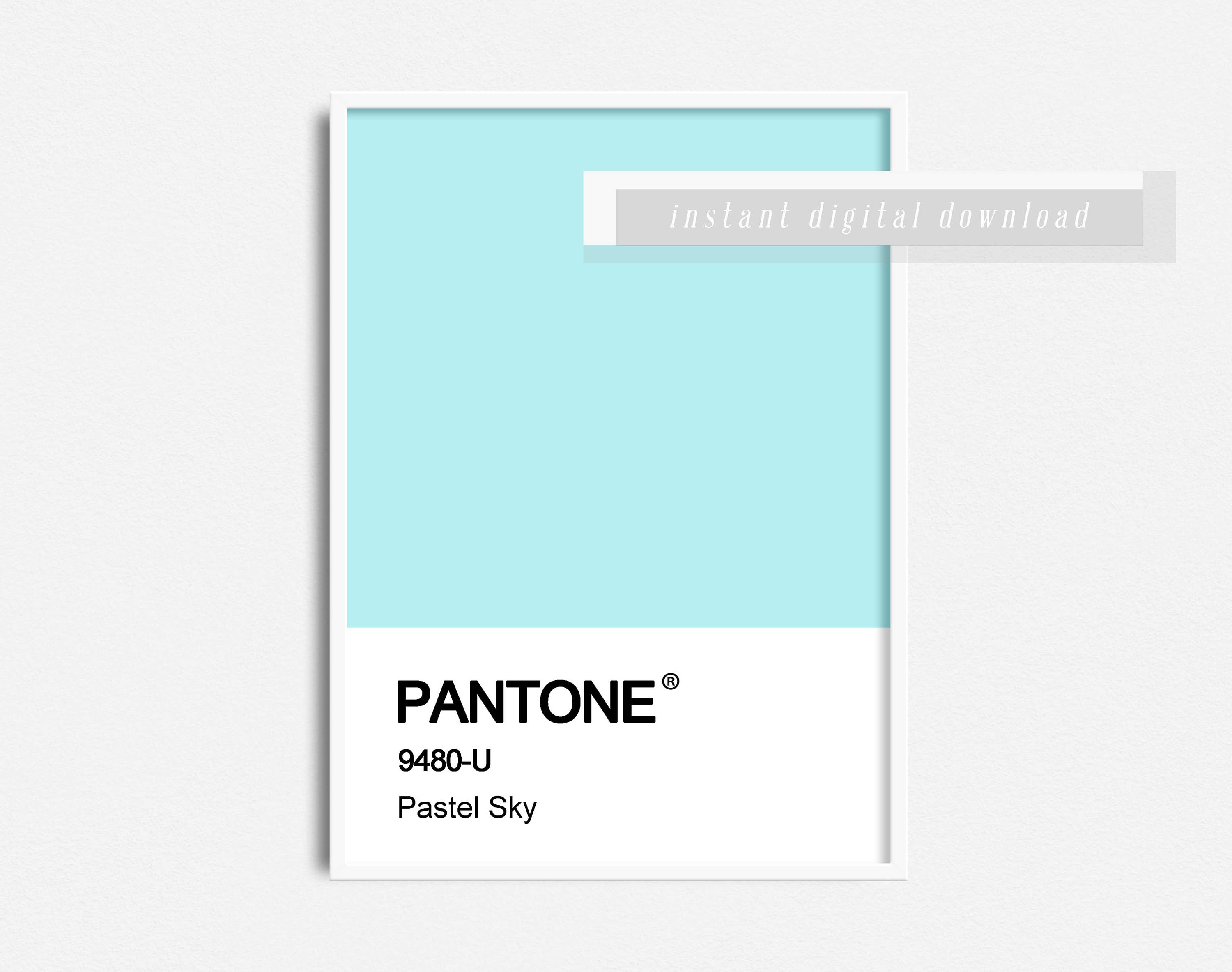 Pantone color print/pantone azul claro color azul cielo azul | Etsy
