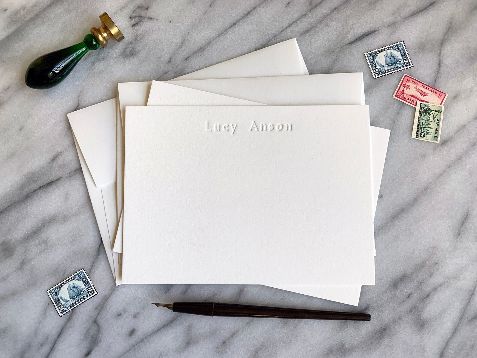 Personalized Letterpress Stationery/custom Letterpress - Etsy