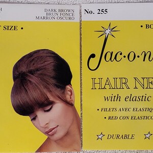 Buy 1 Get 1 Free Jac-o-net # 255 Bouffant Size Invisible Retro Thin ...