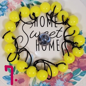 Ponytail Holder Knocker Ball Blue Pink Purple Green Yellow Red Bead ...