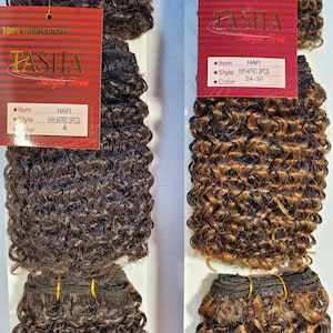 1 " Buy 1 Get 1 Free" Jerry Curl Afro 3pcs Short Cut Human Hair Weave ...