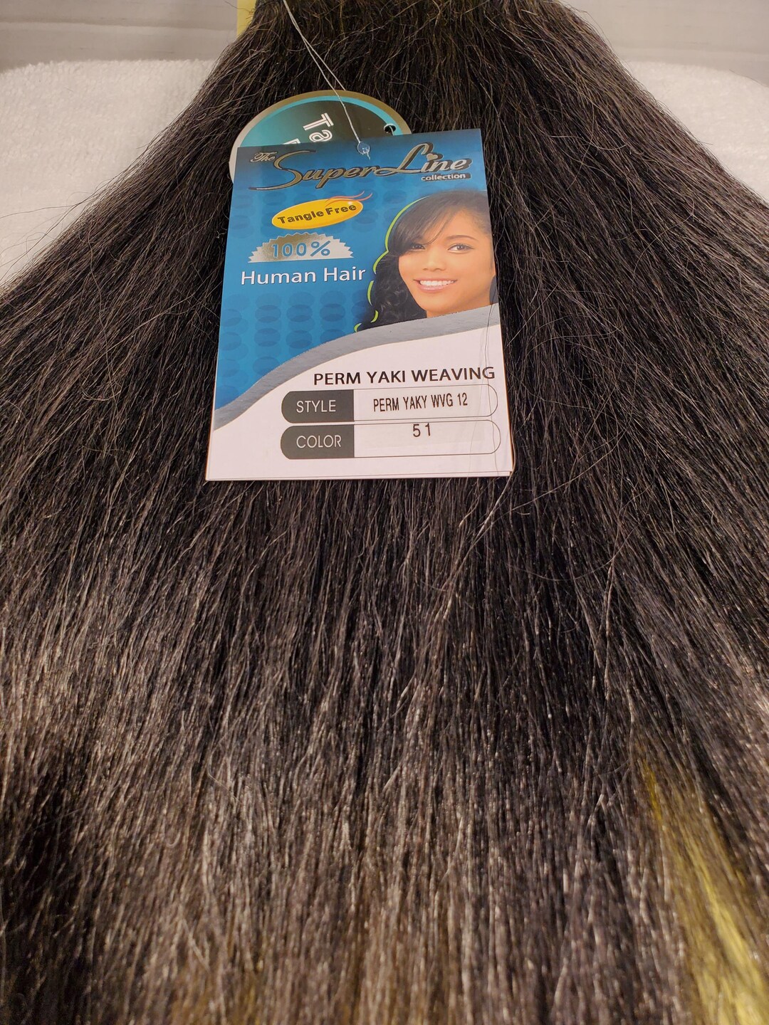 12 Inch Perm Yaky Salt and Pepper 100% Human Weave Hair Extension Perm ...