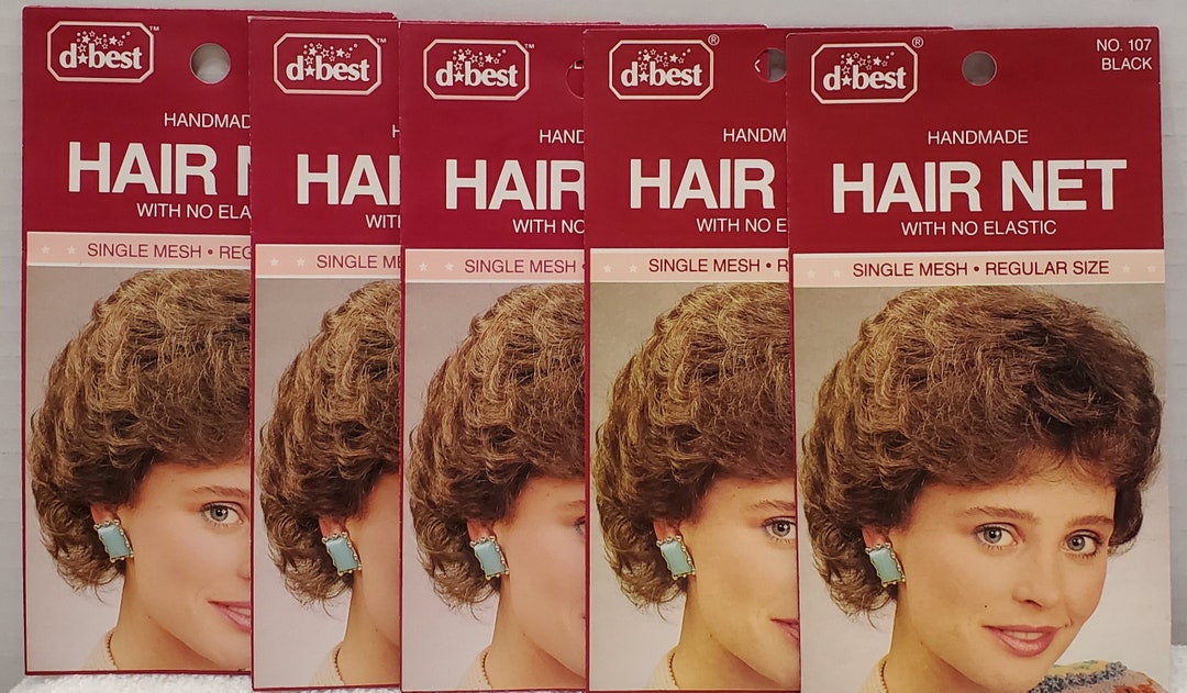 Lot of 5 Thin Black Snoods Hair Net With NO Elastic Single Mesh Regular ...