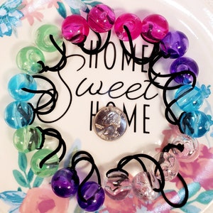 Hair Ball Cat Bear Gold Silver Knocker Ball Blue Pink Purple Grey Bead ...