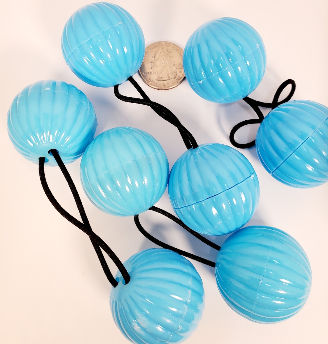 4 Pcs Solid Big Hair Ball SKY BLUE Orange Navy Blue Kid Scrunchie Jumbo ...