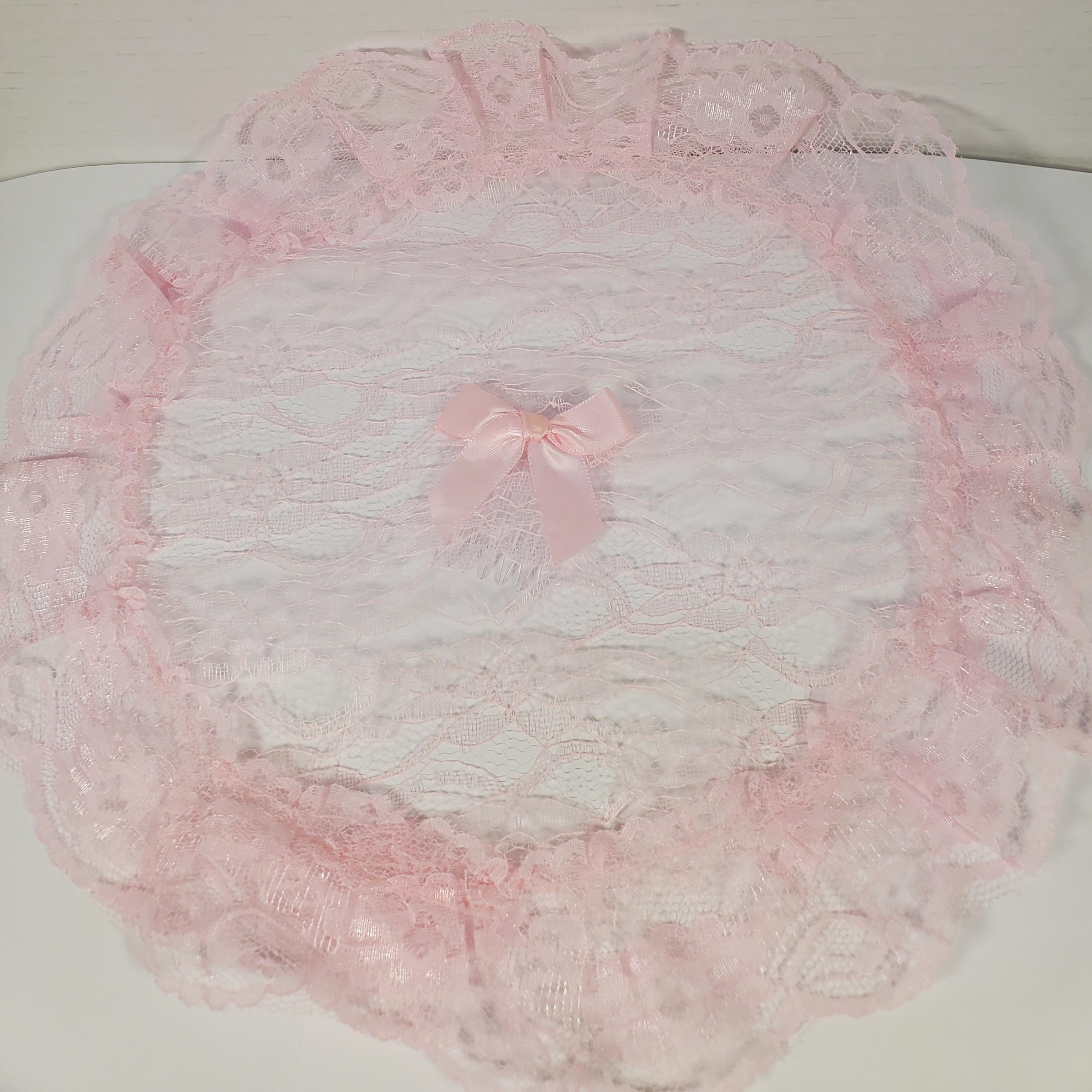 Lace Church Hat, Chapel Prayer Cap Comb Attached One Size Hot Pink ...
