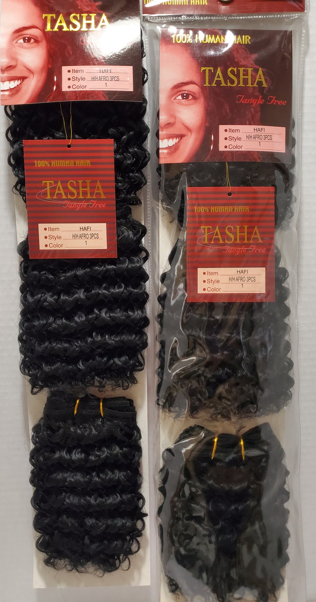 1 " Buy 1 Get 1 Free" Jerry Curl Afro 3pcs Short Cut Human Hair Weave ...