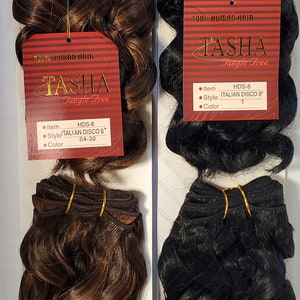 1 " Buy 1 Get 1 Free" Italian Disco Curl 8 Inch 2pcs Short Cut Human ...