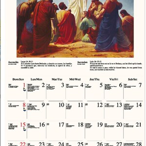 Bible Verses Calendario/calendar Spanish/english Bilingual Bible Verses ...