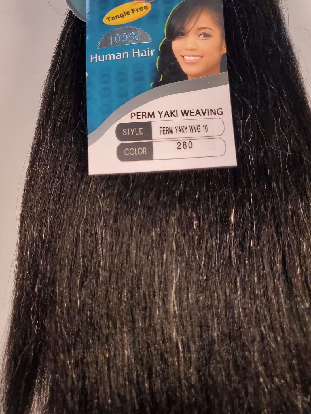 10 Inch Perm Yaky Salt and Pepper 100% Human Weave Hair Extension Perm ...