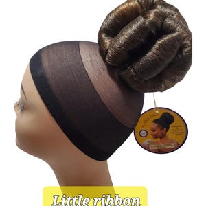Chignon Wedding Bun Hair Dome Wiglet Bun Ribbon Style HAIR Bun Chignon ...